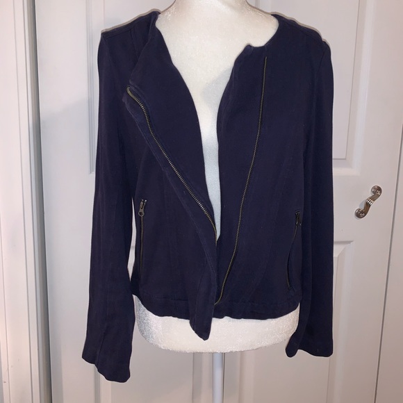 LOFT | Jackets & Coats | Loft Navy Cotton Jacket | Poshmark